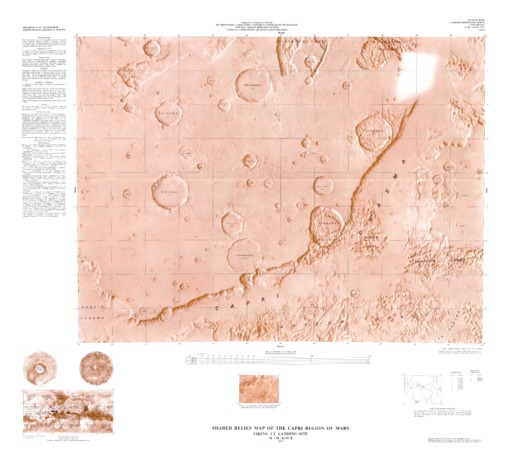 Astropedia - Mars Shaded Relief Map of the Capri Region