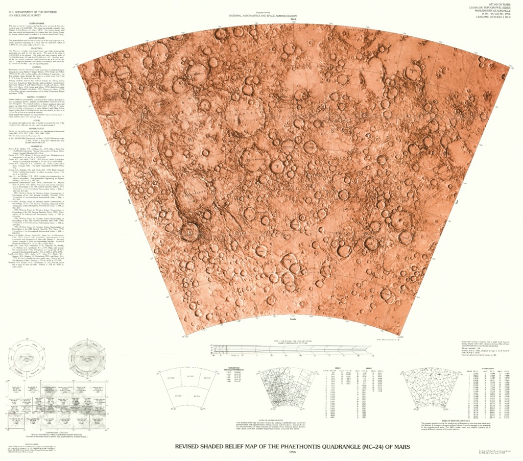 Astropedia - Mars Revised Shaded Relief Map and Controlled Color ...