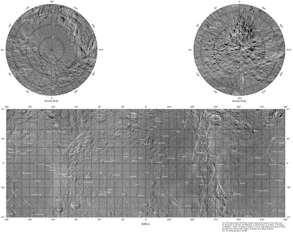 Astropedia - Rhea Nomenclature