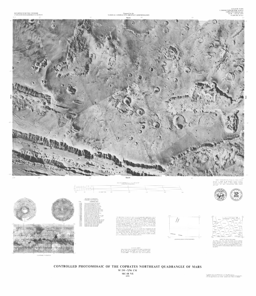 Astropedia - Mars Controlled Photomosaic of the Coprates Northeast ...