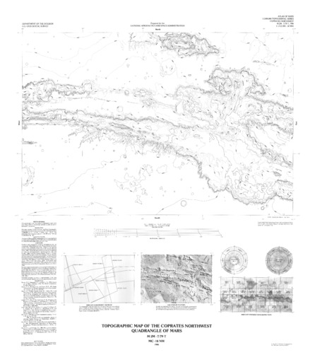 Astropedia - Mars Topographic Map of the Coprates Northwest Quadrangle