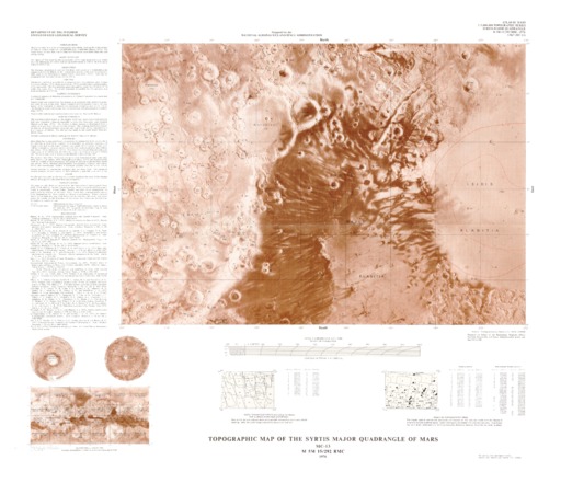 Astropedia - Mars Topographic Map of the Syrtis Major Quadrangle