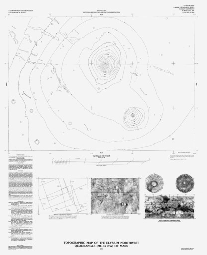 Astropedia - Mars Topographic Map of the Elysium Northwest Quadrangle