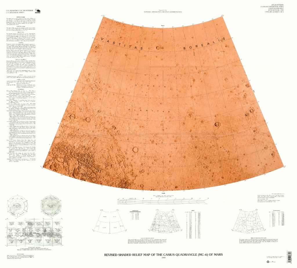 Astropedia - Mars Revised Shaded Relief Map and Controlled Color ...