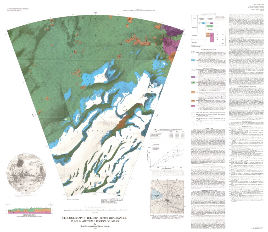 Astropedia - Mars Geologic Map of the MTM -85080 Quadrangle, Planum ...