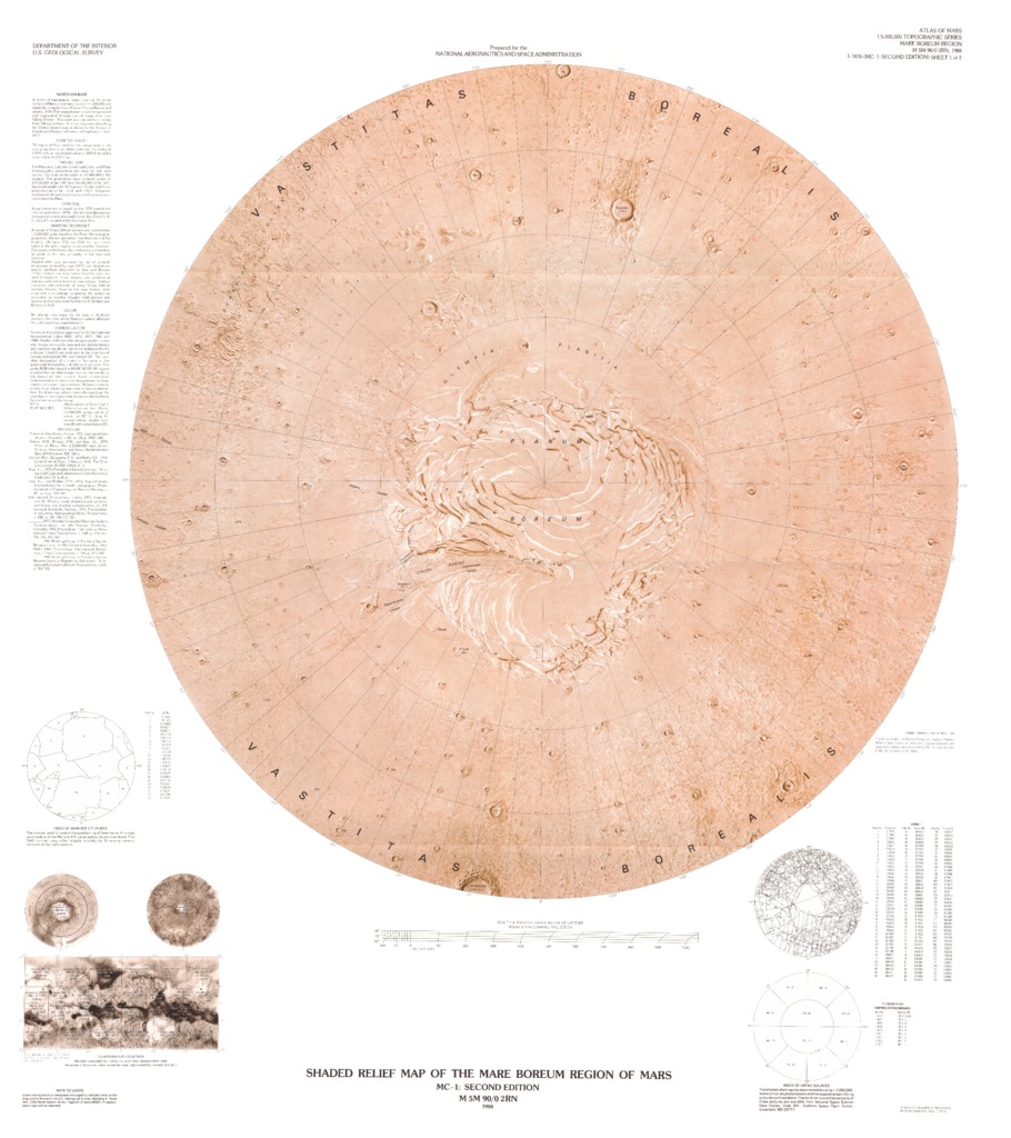 Astropedia - Mars Controlled Photomosaic and Revised Shaded Relief Map ...