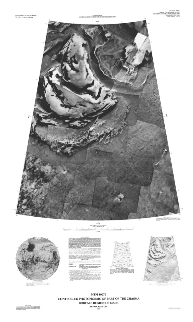 Astropedia - Mars MTM 80070 Controlled Photomosaics of Part of the ...
