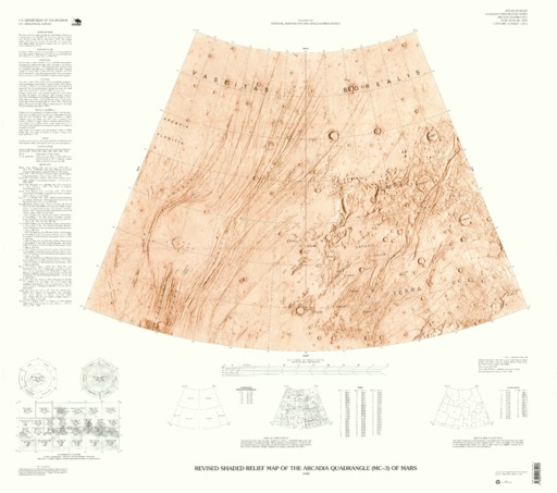 Astropedia - Mars Revised Shaded Relief Map and Controlled Color ...