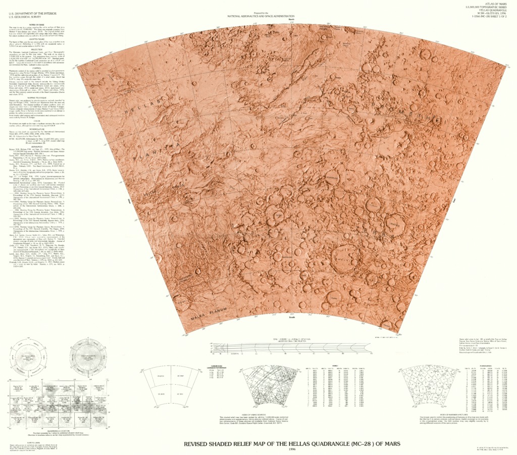 Astropedia - Mars Revised Shaded Relief Map and Controlled Color ...