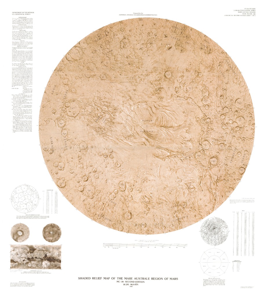 Astropedia - Mars Controlled Photomosaic and Revised Shaded Relief Map ...