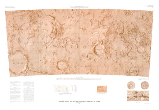 Astropedia - Mars Shaded Relief Map of the Erythraeum Region
