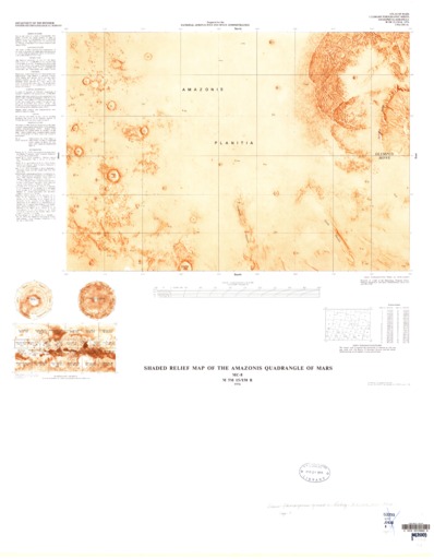 Astropedia - Mars Shaded Relief Map of the Amazonis Quadrangle