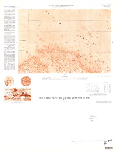 Astropedia - Mars Shaded Relief Map of the Amenthes Quadrangle