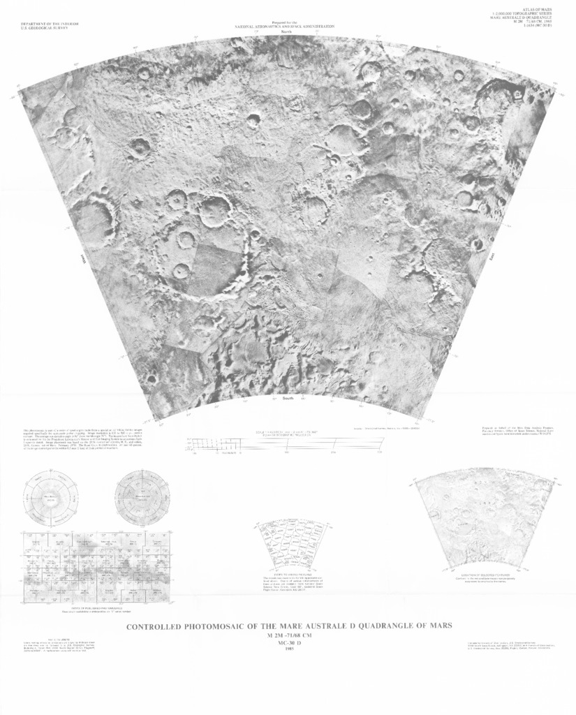 Astropedia - Mars Controlled Photomosaic of the Mare Australe D Quadrangle