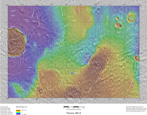 Astropedia - Mars MC-9 Tharsis Nomenclature