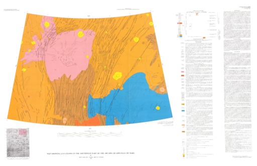Astropedia - Mars Map Showing Lava Flows in the Southwest Part of the ...