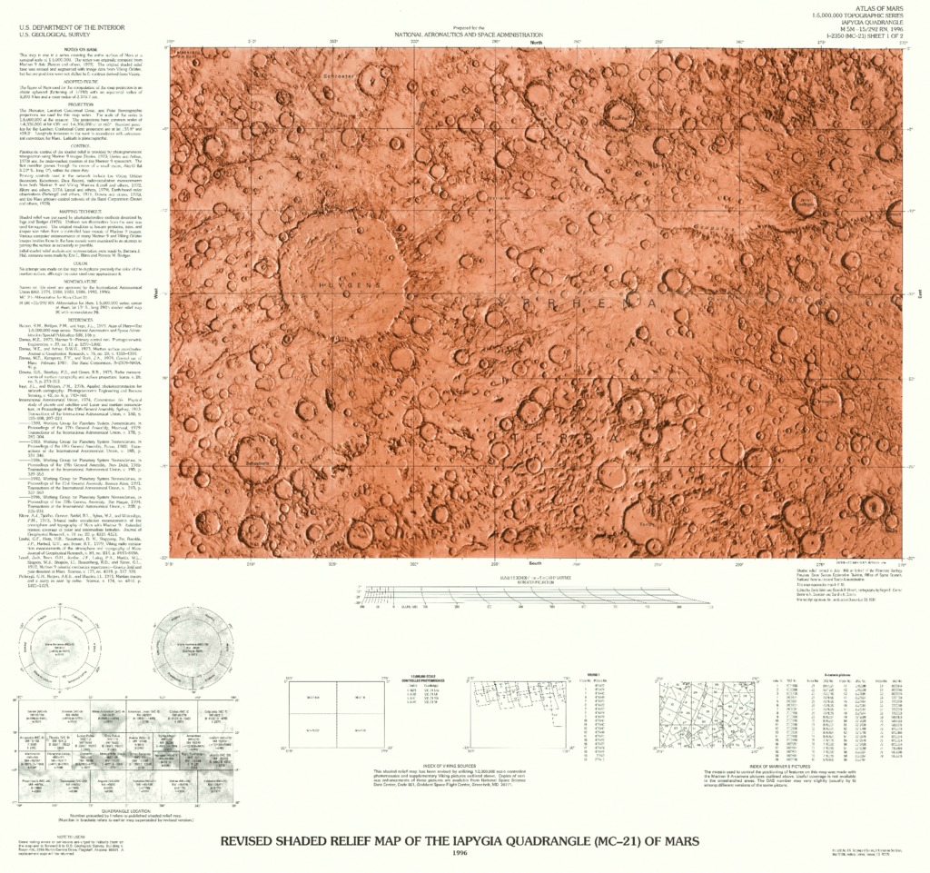 Astropedia - Mars Revised Shaded Relief Map and Controlled Color ...