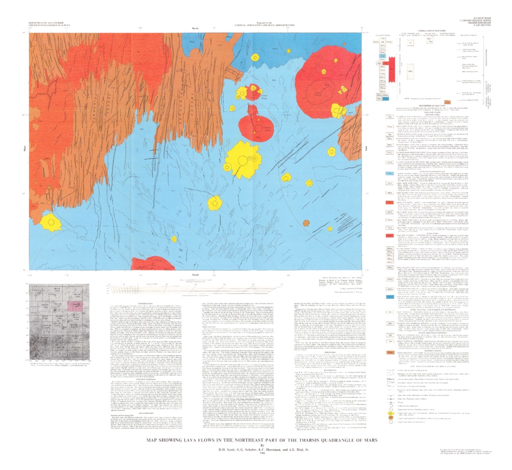 Astropedia - Mars Map Showing Lava Flows in the Northeast Part of the ...