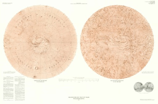 Astropedia - Mars Shaded Relief Maps of the Eastern, Western, and Polar ...
