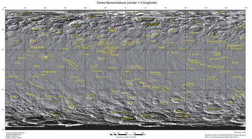 Astropedia - Ceres Nomenclature