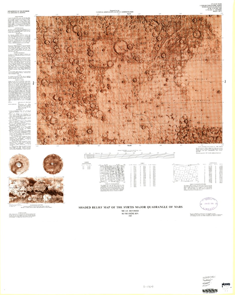 Astropedia - Mars Controlled Photomosaic and Revised Shaded Relief of ...