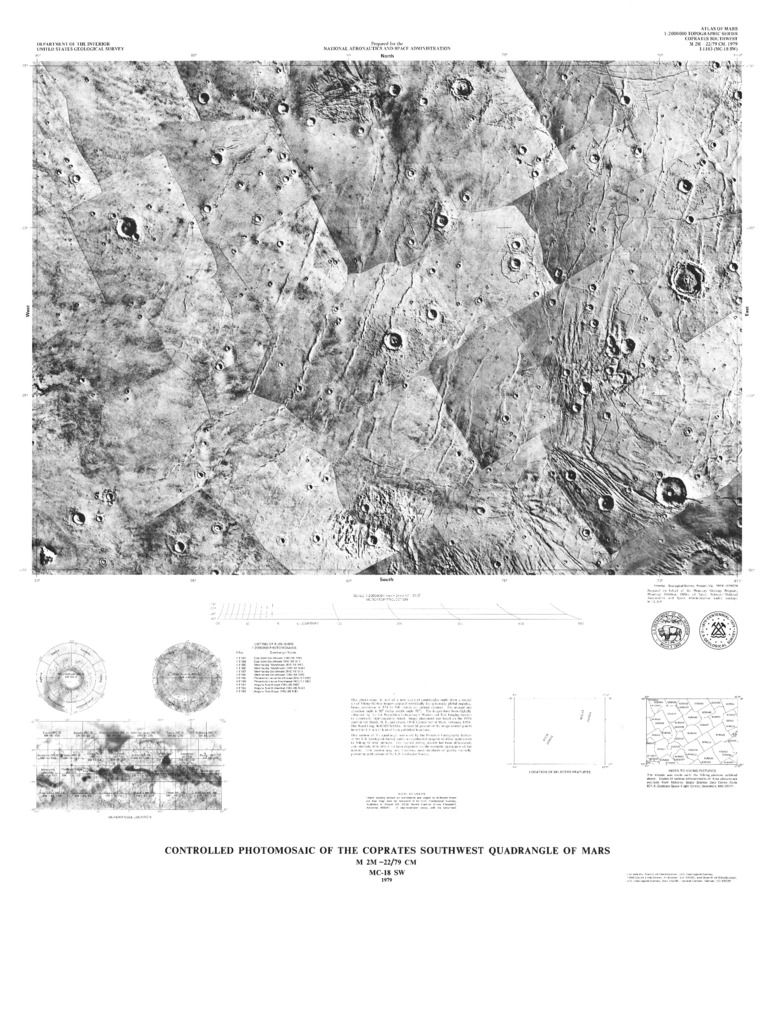 Astropedia - Mars Controlled Photomosaic of the Coprates Southwest ...