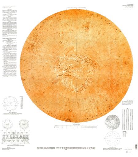 Astropedia - Mars Revised Shaded Relief Map and Controlled Color ...