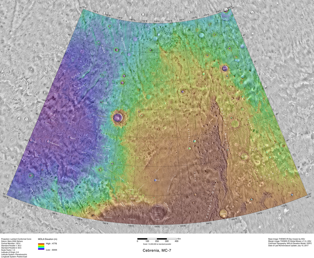 Astropedia - Mars MC-7 Cebrenia Nomenclature