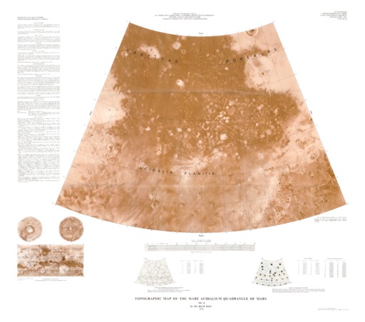 Astropedia - Mars Topographic Map of the Mare Acidalium Quadrangle