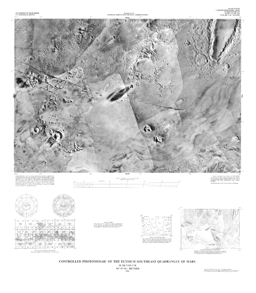 Astropedia - Mars Controlled Photomosaic of the Elysium Southeast ...