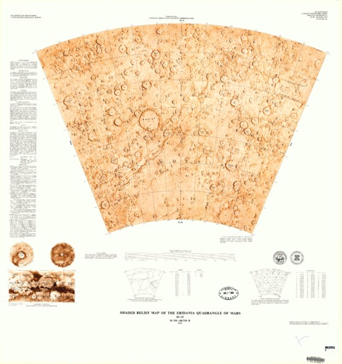 Astropedia - Mars Shaded Relief Map of the Eridania Quadrangle