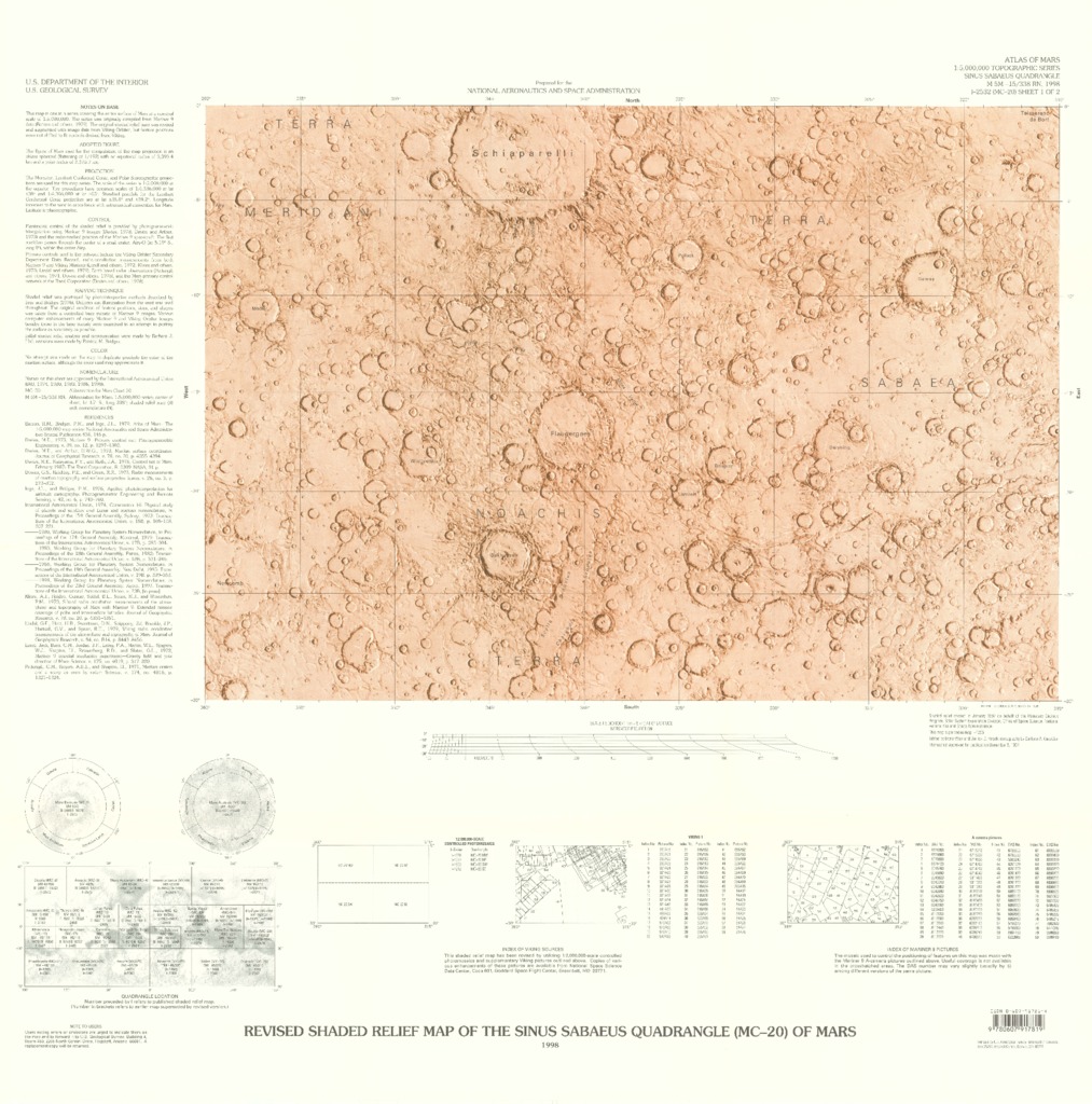 Astropedia - Mars Revised Shaded Relief Map and Controlled Color ...