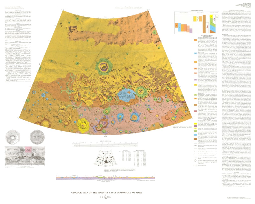 Astropedia - Mars Geologic Map of the Ismenius Lacus Quadrangle