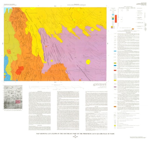 Astropedia - Mars Map Showing Lava Flows in the Southeast Part of the ...