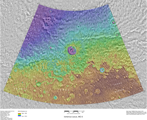 Astropedia - Mars MC-5 Ismenius Lacus Nomenclature