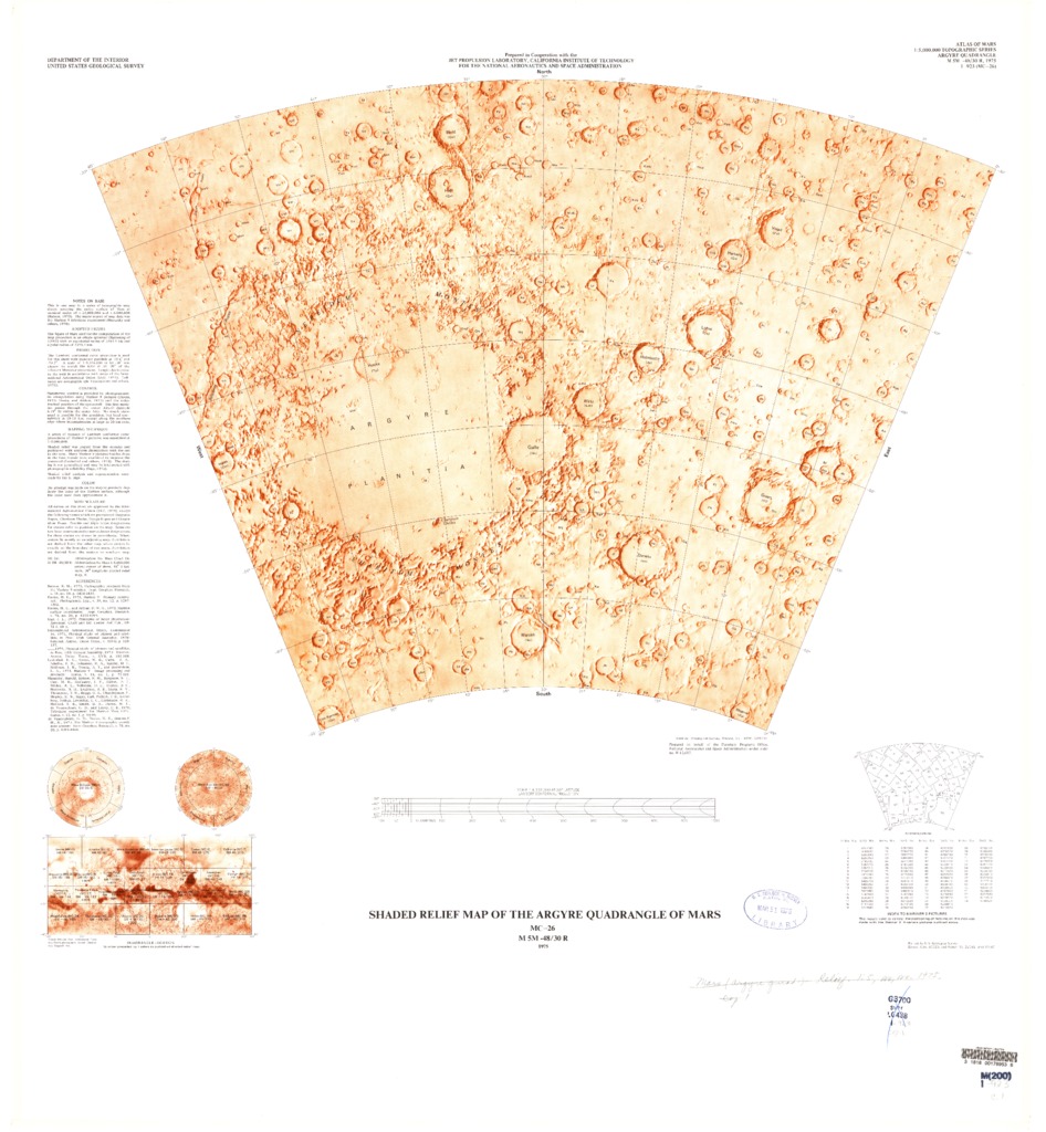 Astropedia - Mars Shaded Relief Map of the Argyre Quadrangle